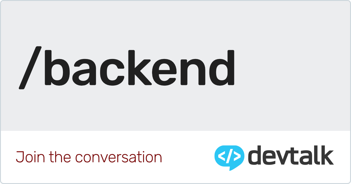 Trending in backend/learning-resources | Devtalk