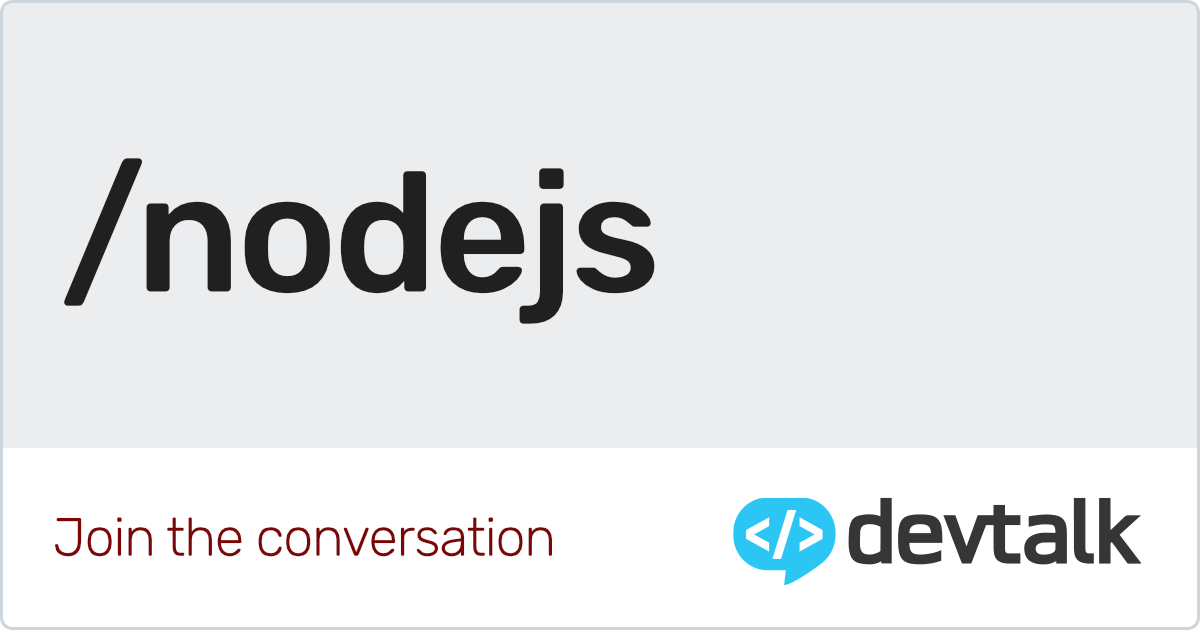 Node.js JavaScript Runtime Portal | Devtalk
